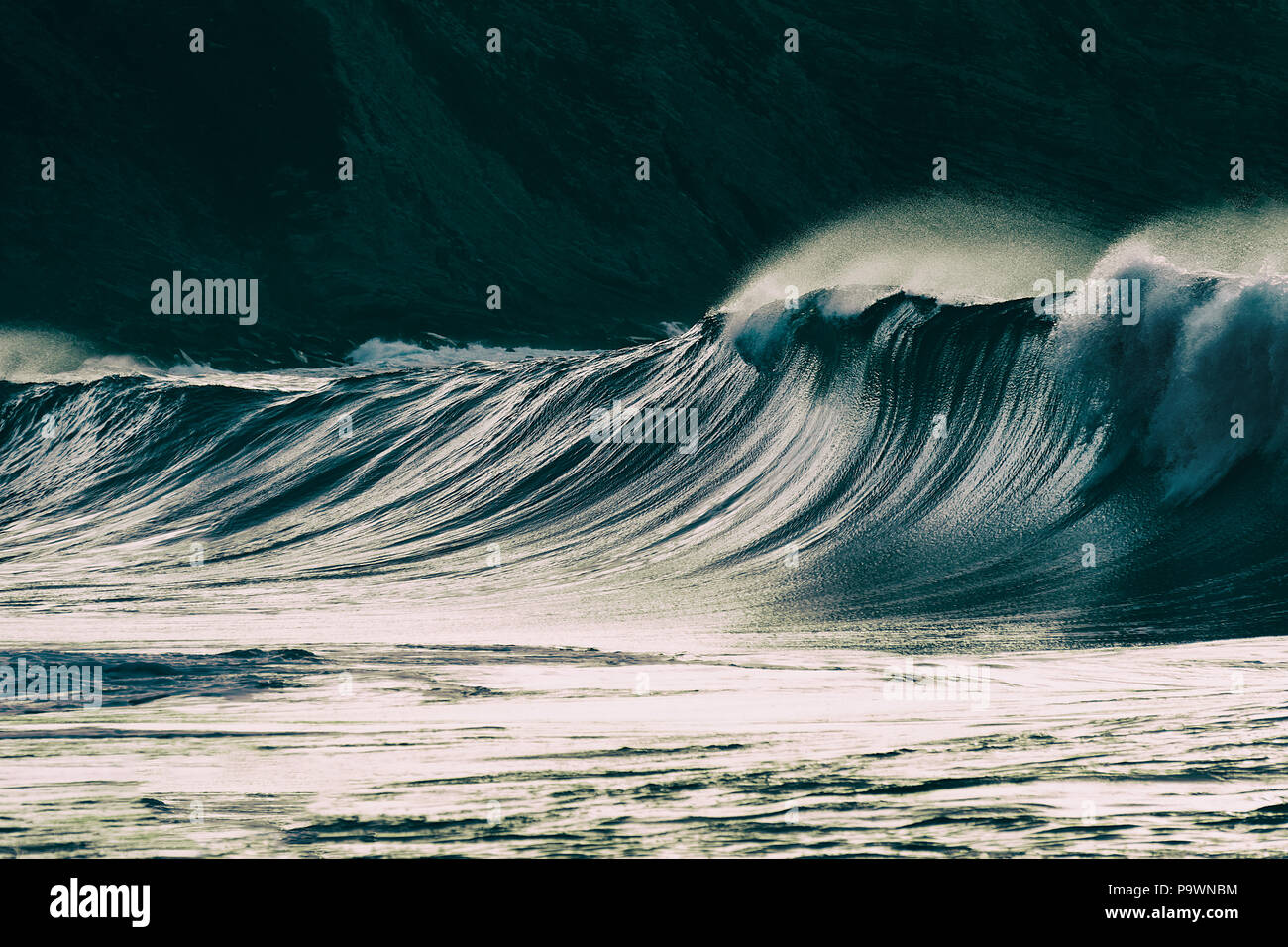 Rough sea waves splashing lonely hi-res stock photography and images ...