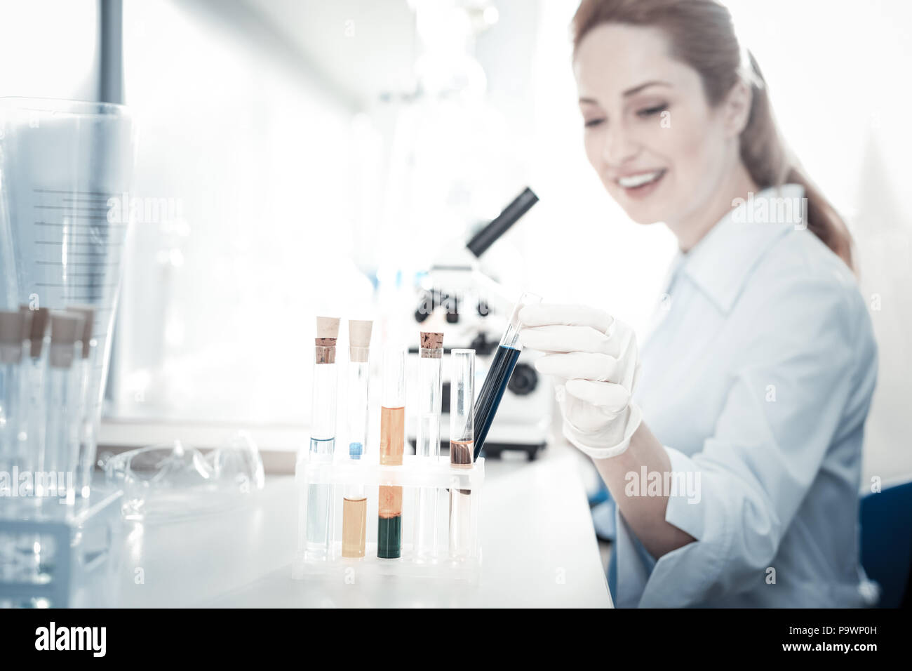 Researcher test tubes biotechnology hi-res stock photography and images ...