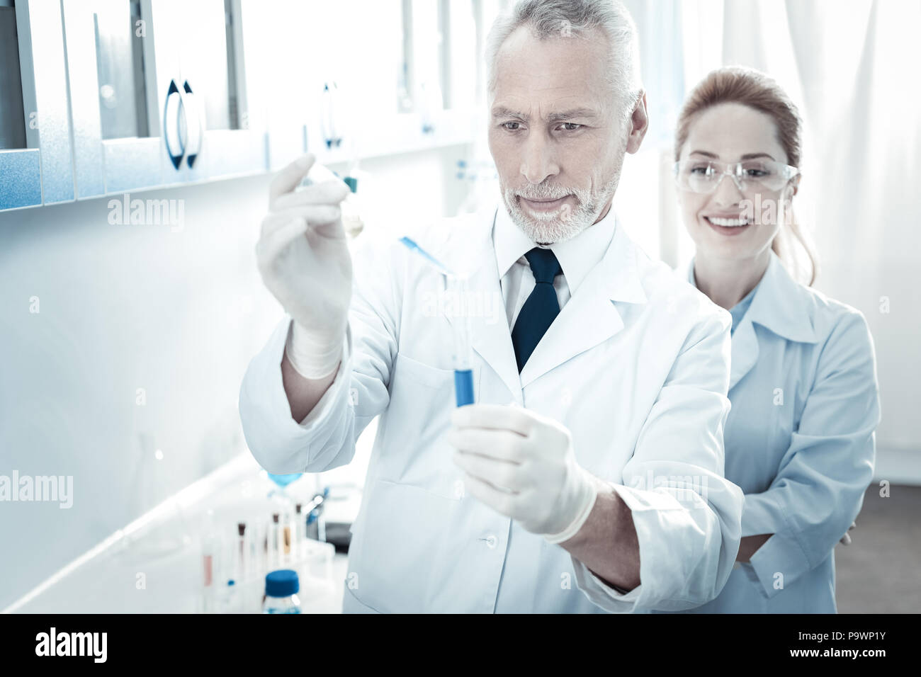 Professional male biologist doing his job Stock Photo - Alamy
