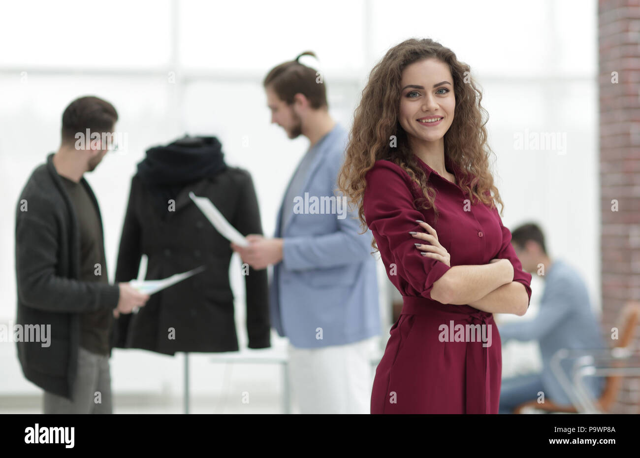 fashion designer, on Studio background Stock Photo - Alamy