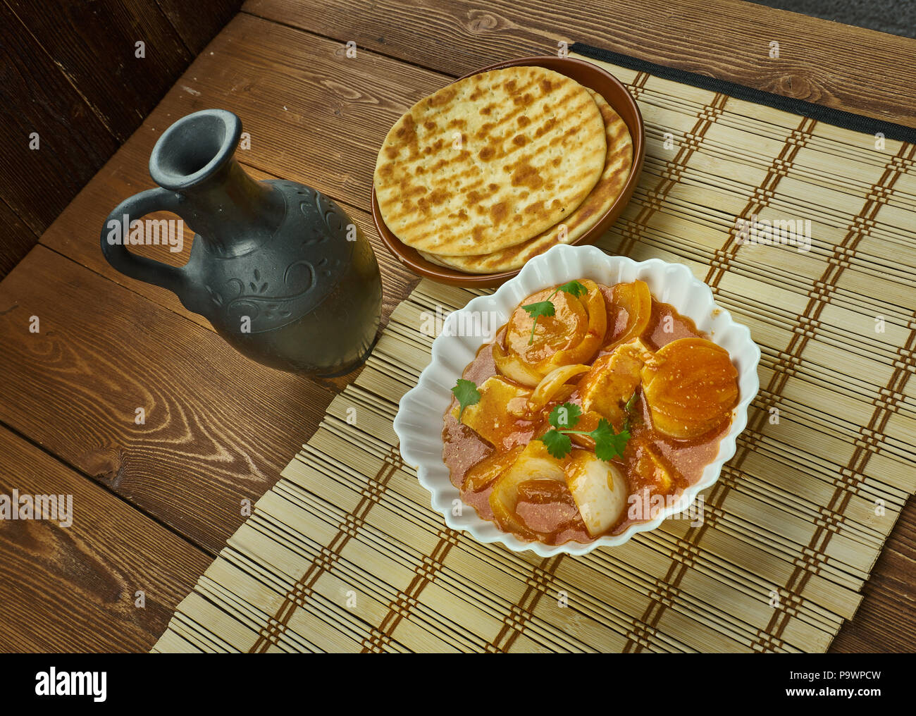 Paneer Do Pyaza - Punjabi style semi dry curry recipe Stock Photo - Alamy