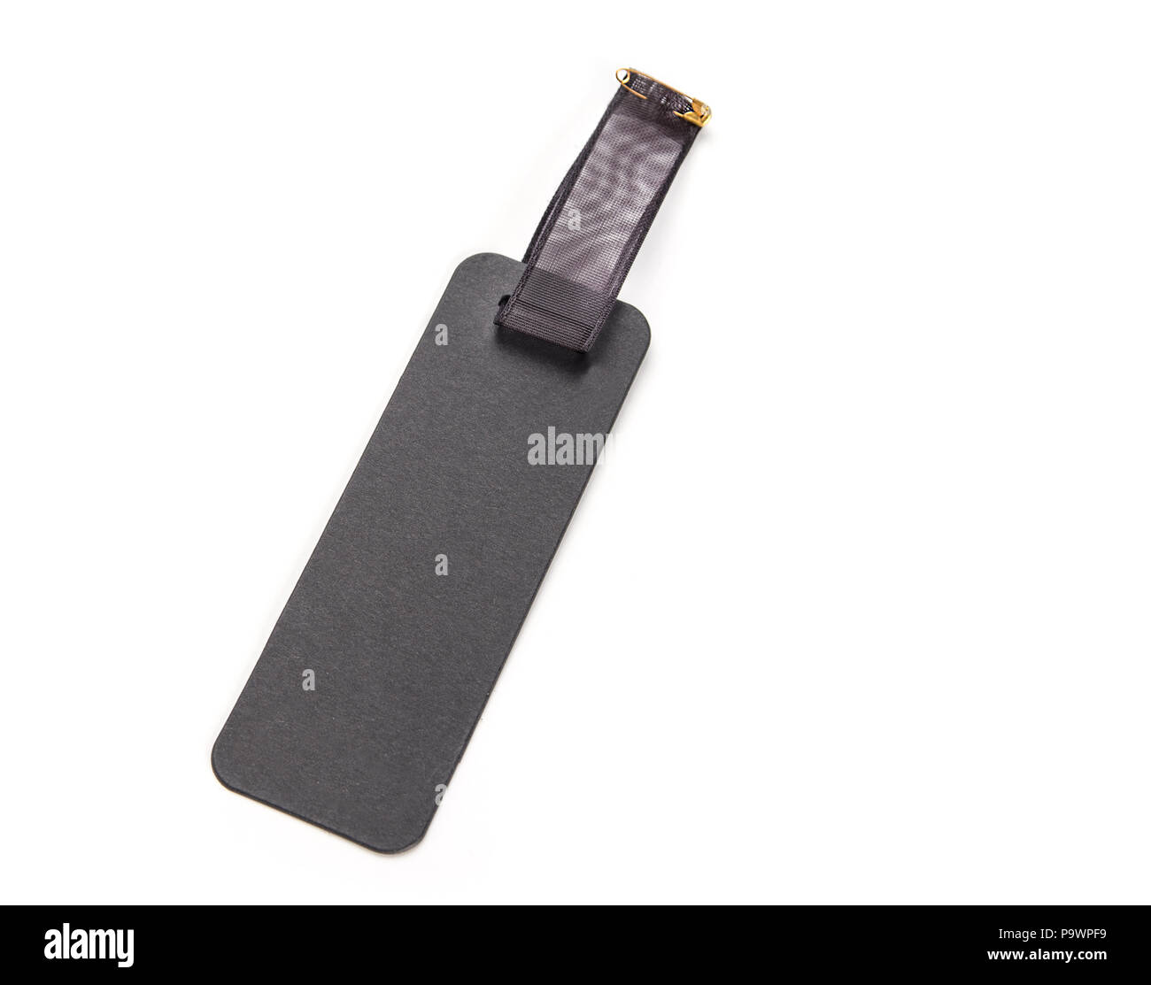 Blank empty black tag on the white background Stock Photo - Alamy