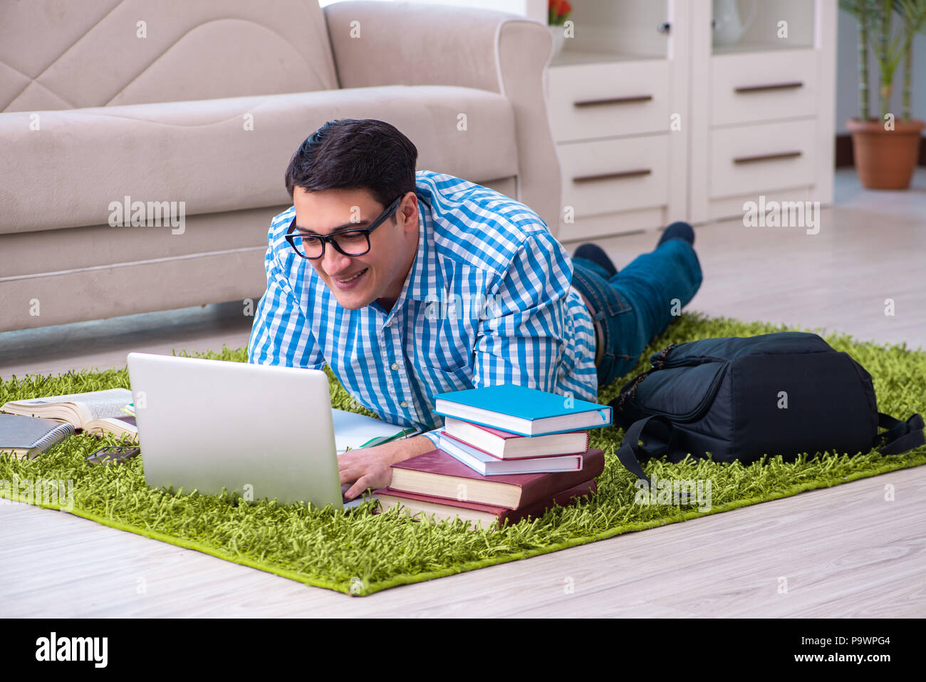 Student doing distance MBA online training Stock Photo - Alamy