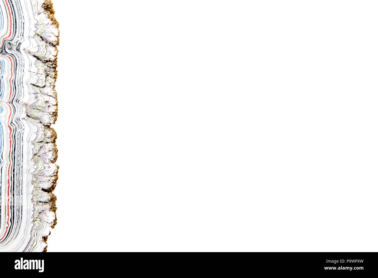 Copy space with painted layers of material cross section Stock Photo ...