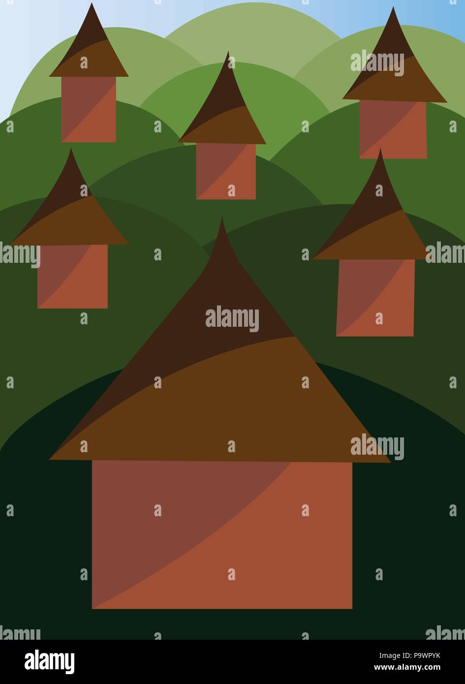 Primitive hut Stock Vector Images - Alamy