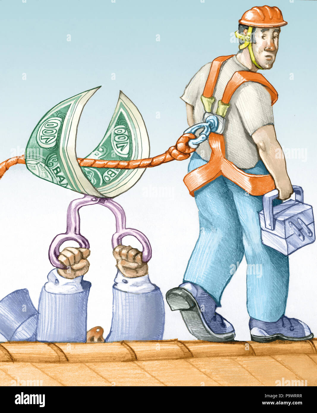 Safety harness illustration hi-res stock photography and images - Alamy