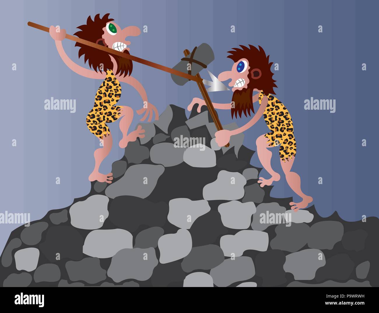 Palaeolithic cave Stock Vector Images - Alamy