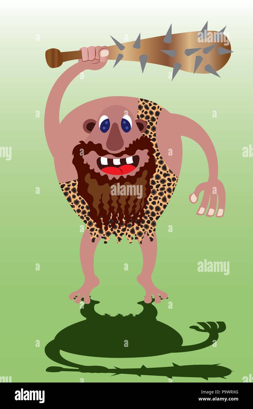 Stone age man club Stock Vector Images - Alamy