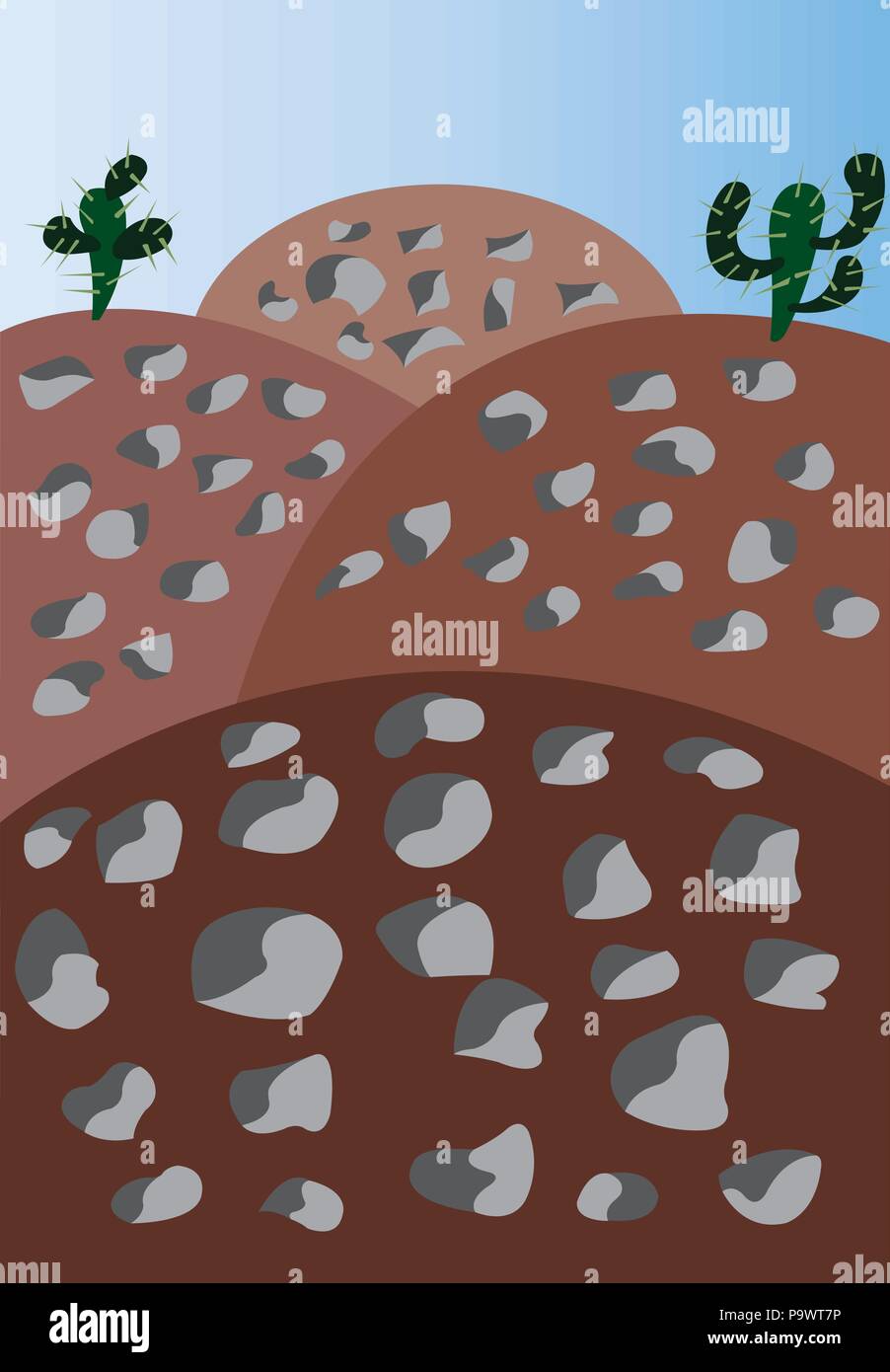 Barren landscape Stock Vector Images - Alamy