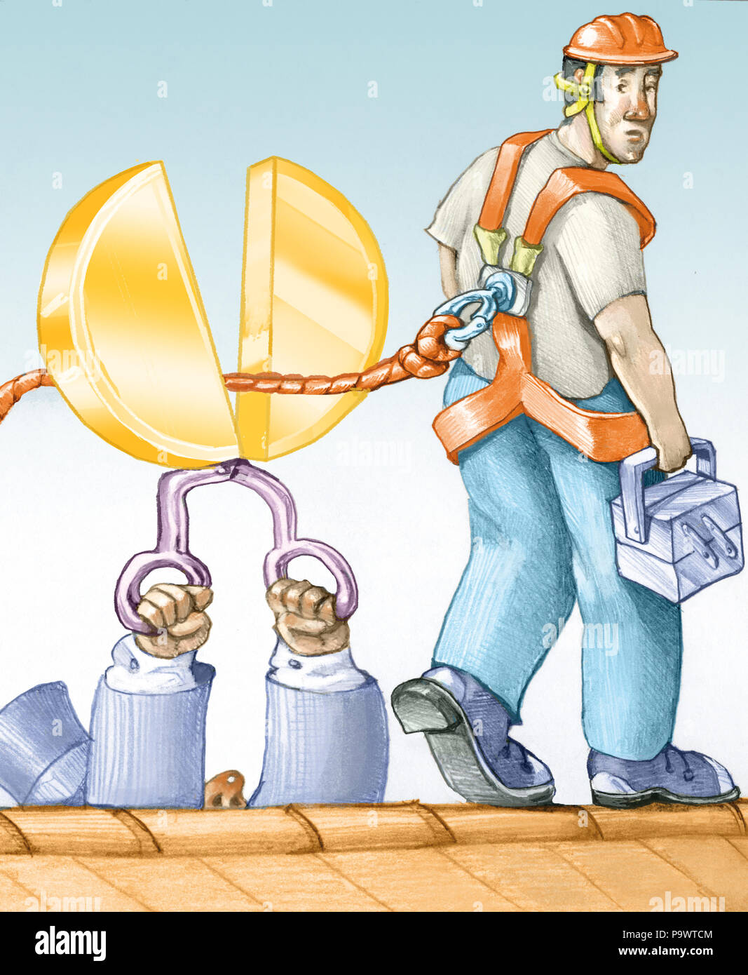 Safety harness illustration hi-res stock photography and images - Alamy