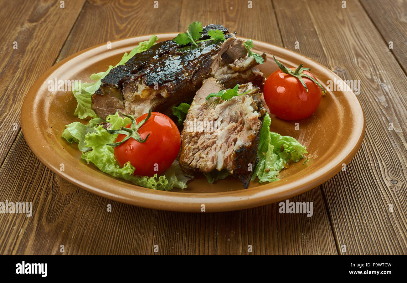 Cuban Mojo Marinated Pork - Lechon Asado, traditional Cuban roasted ...