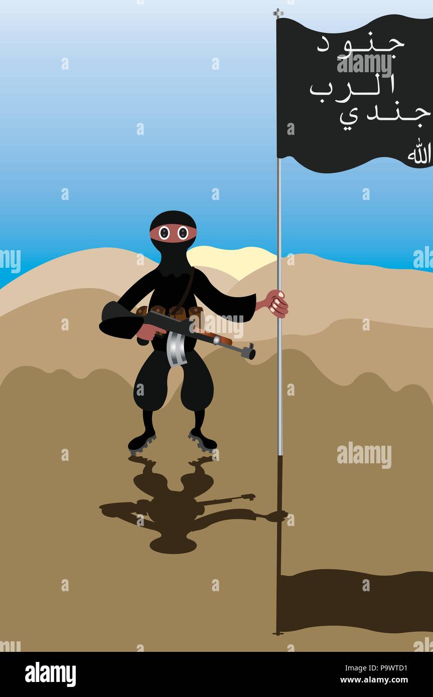 Isis soldier flag Stock Vector Images - Alamy