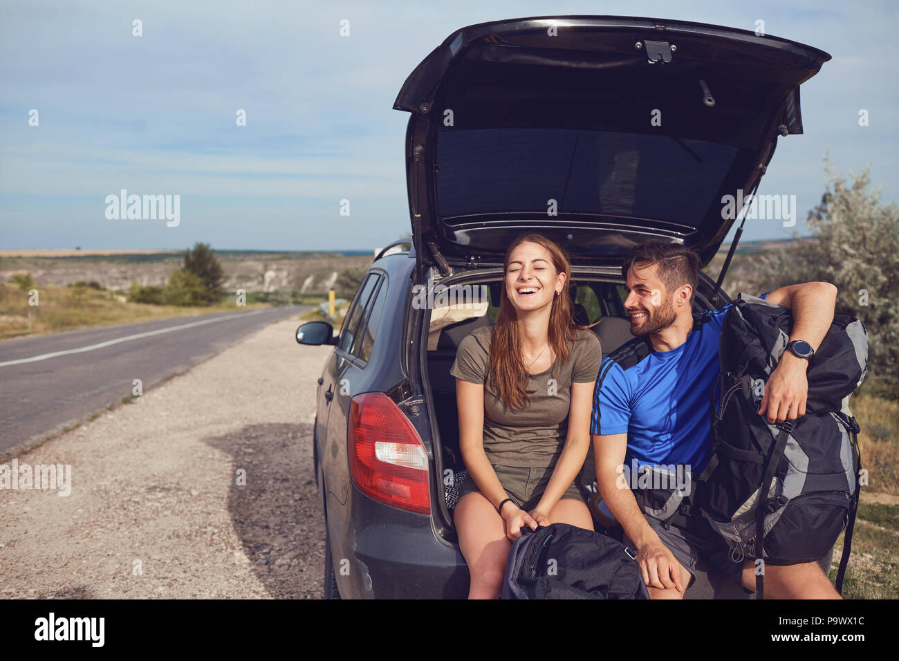 Backpacks automobile hi-res stock photography and images - Alamy