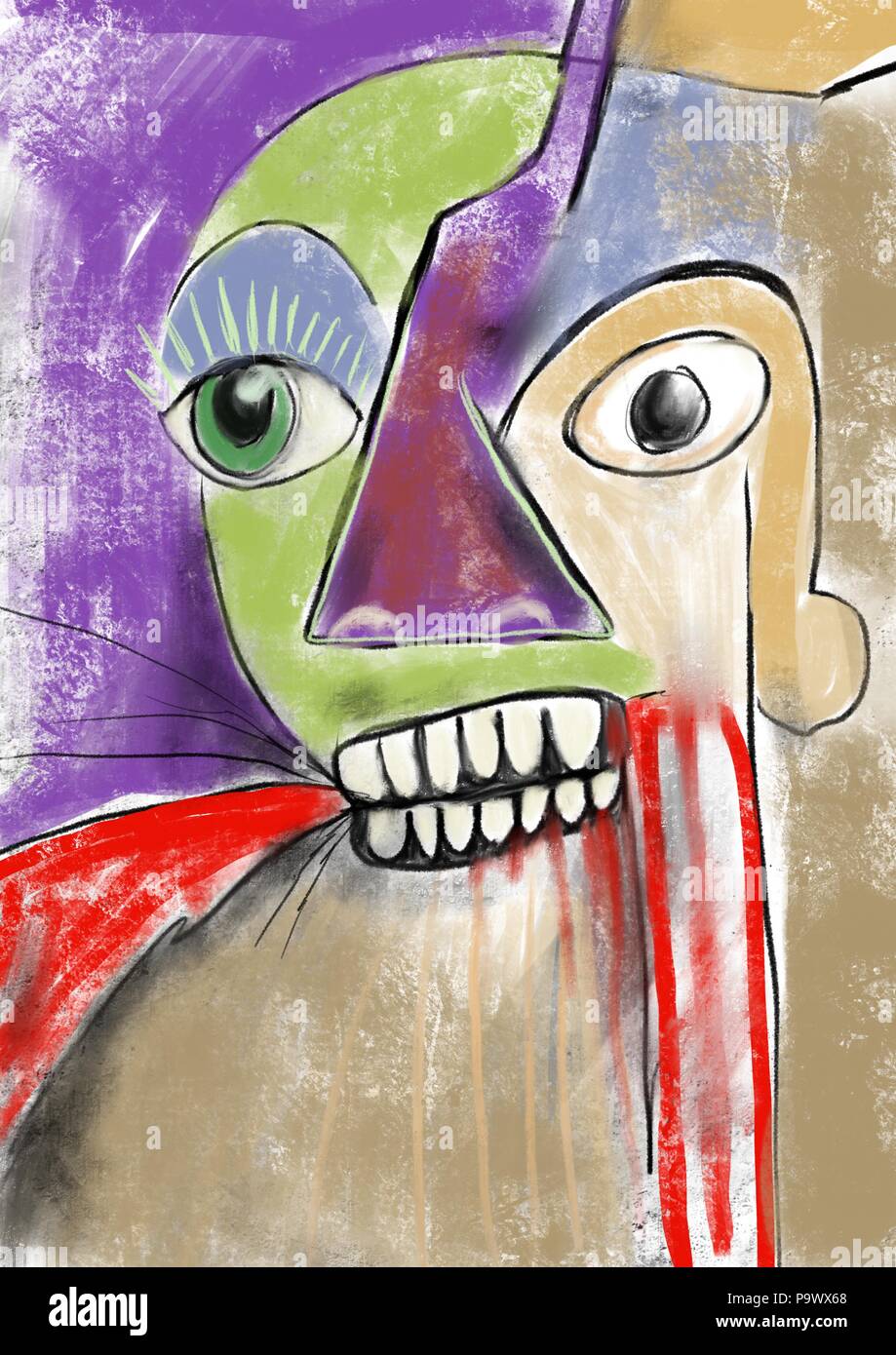 abstract human face Stock Photo - Alamy