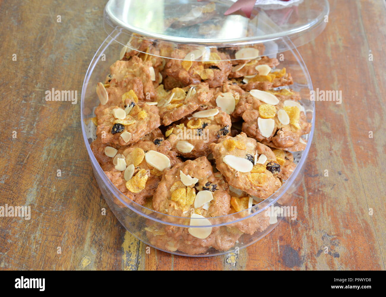 cereal cookie in plastic box Stock Photo - Alamy