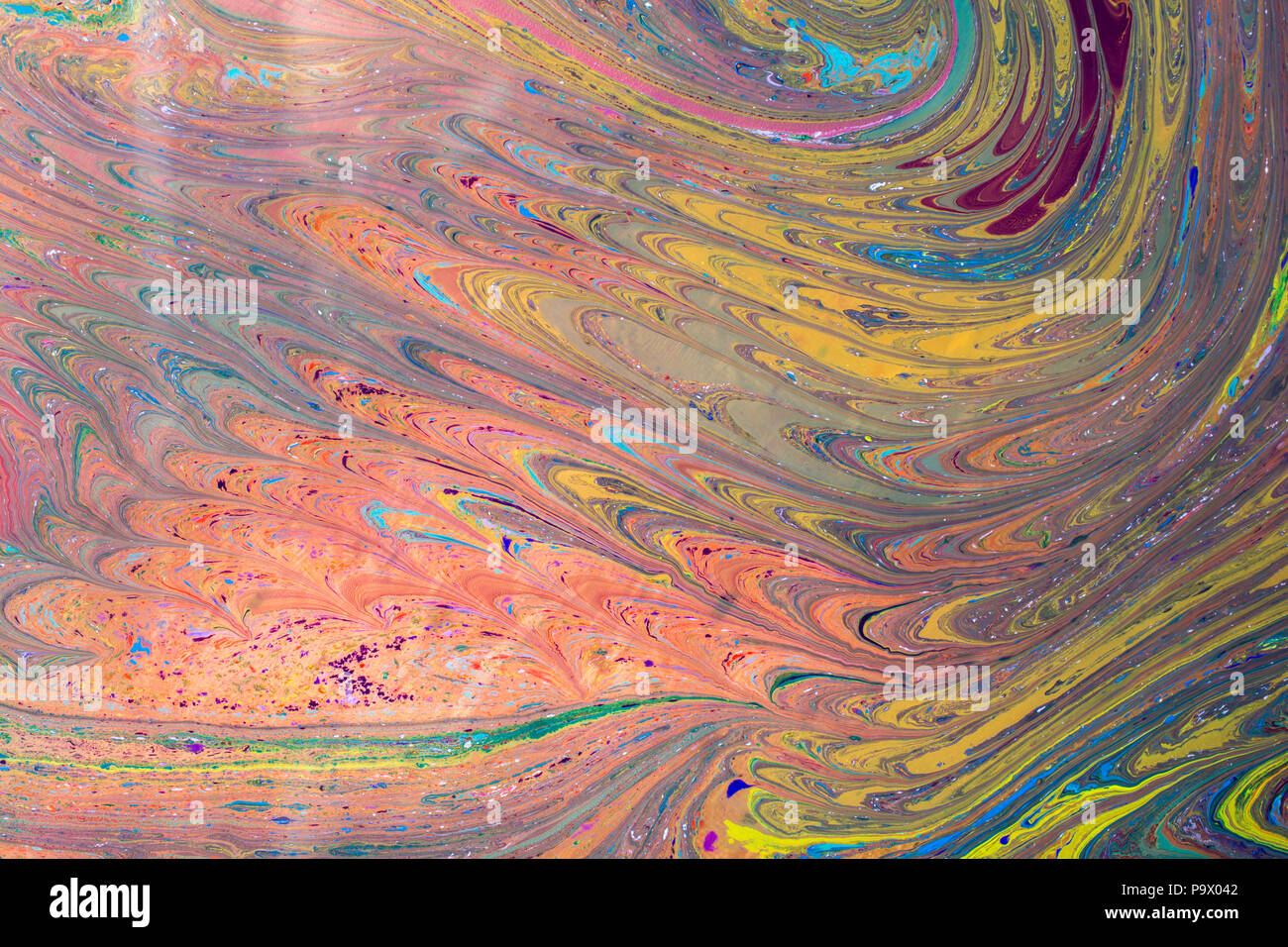 Traditional marbling artwork patterns as colorful abstract background ...