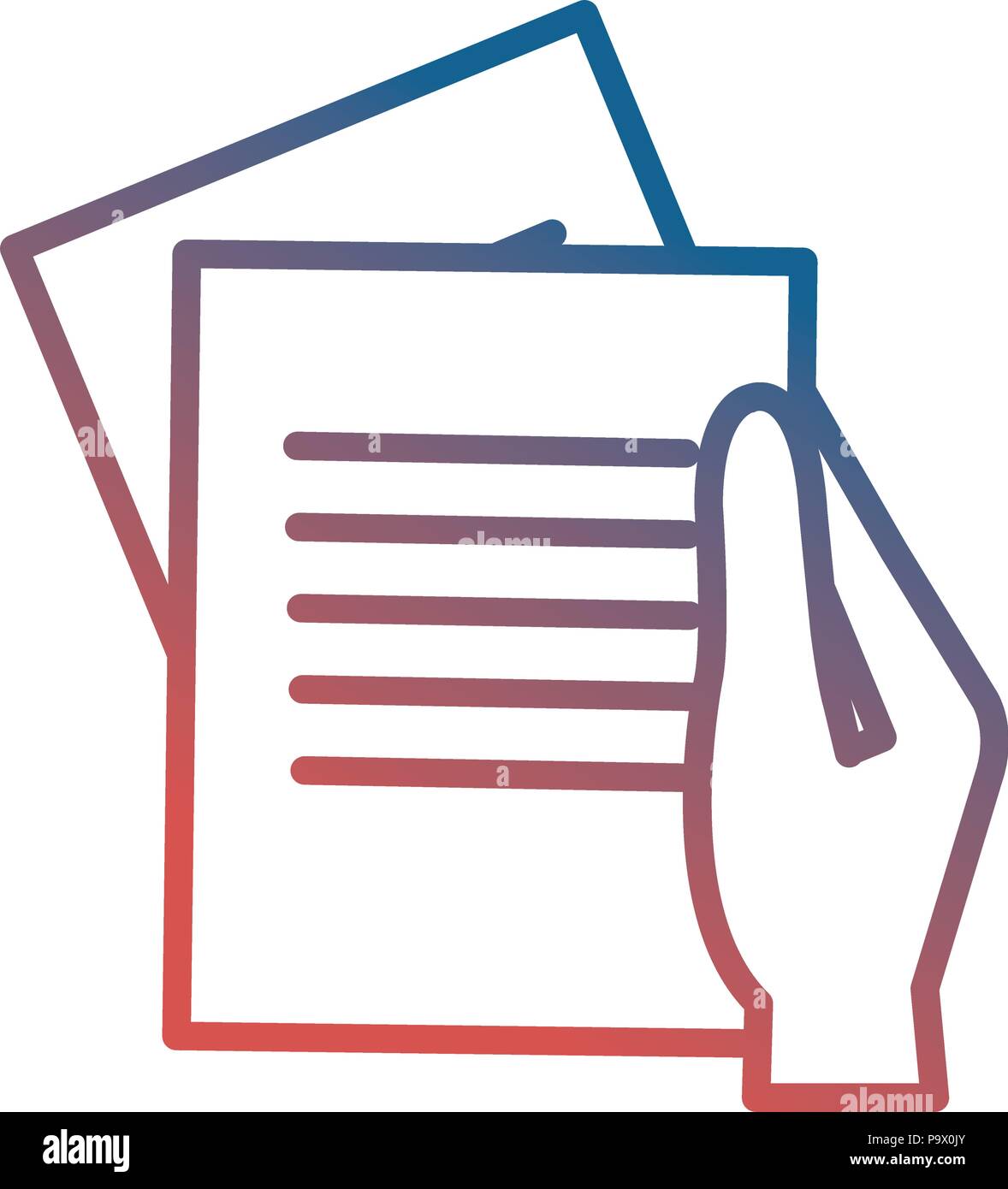 hands with paper document Stock Vector Image & Art - Alamy