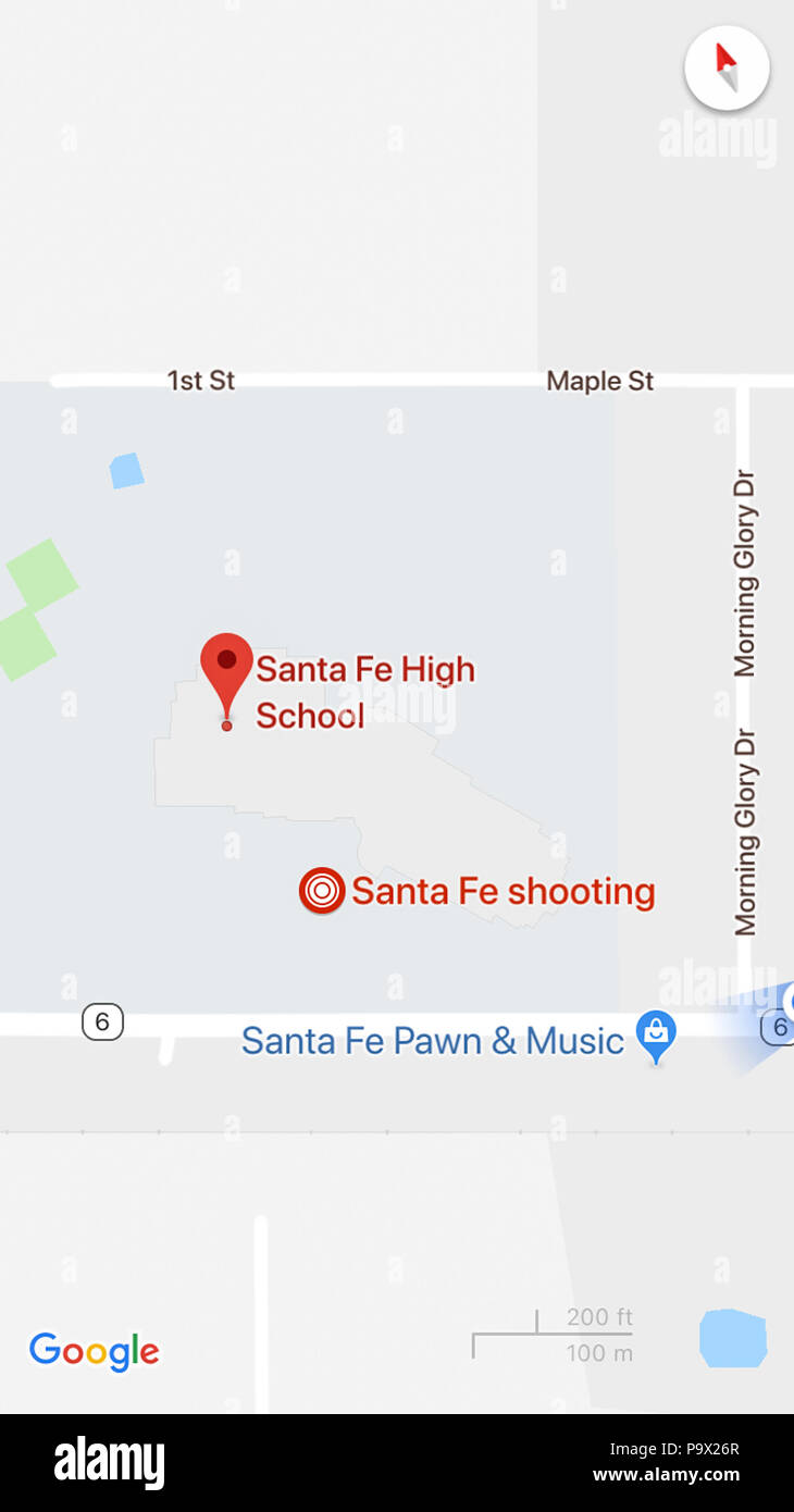 City of Santa Fe, Texas - May 18, 2018: Active Crime Scene Following A ...