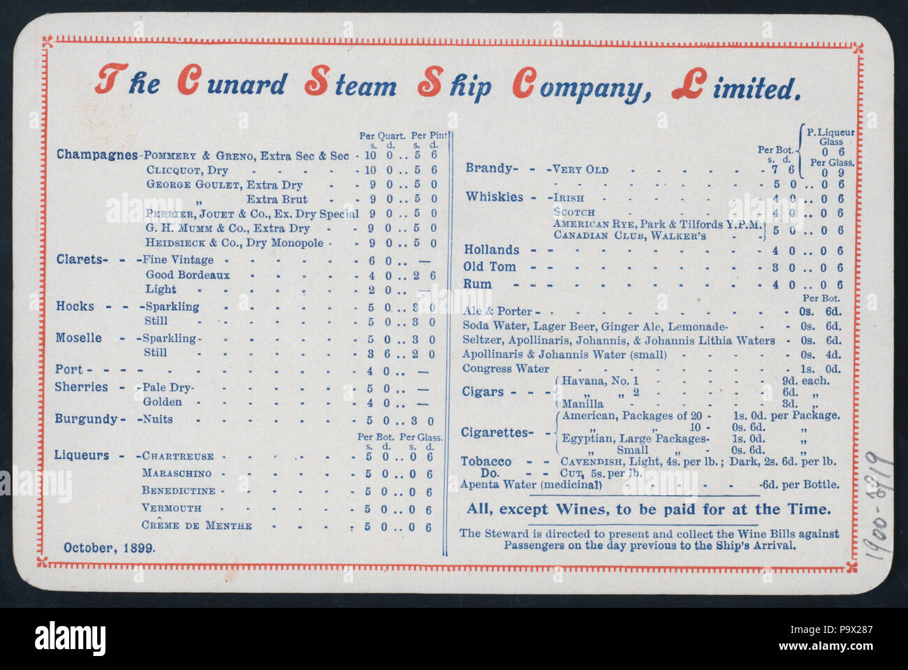 539 DINNER (held by) CUNARD LINE (at) RMS LUCANIA (SS;) (NYPL Hades ...