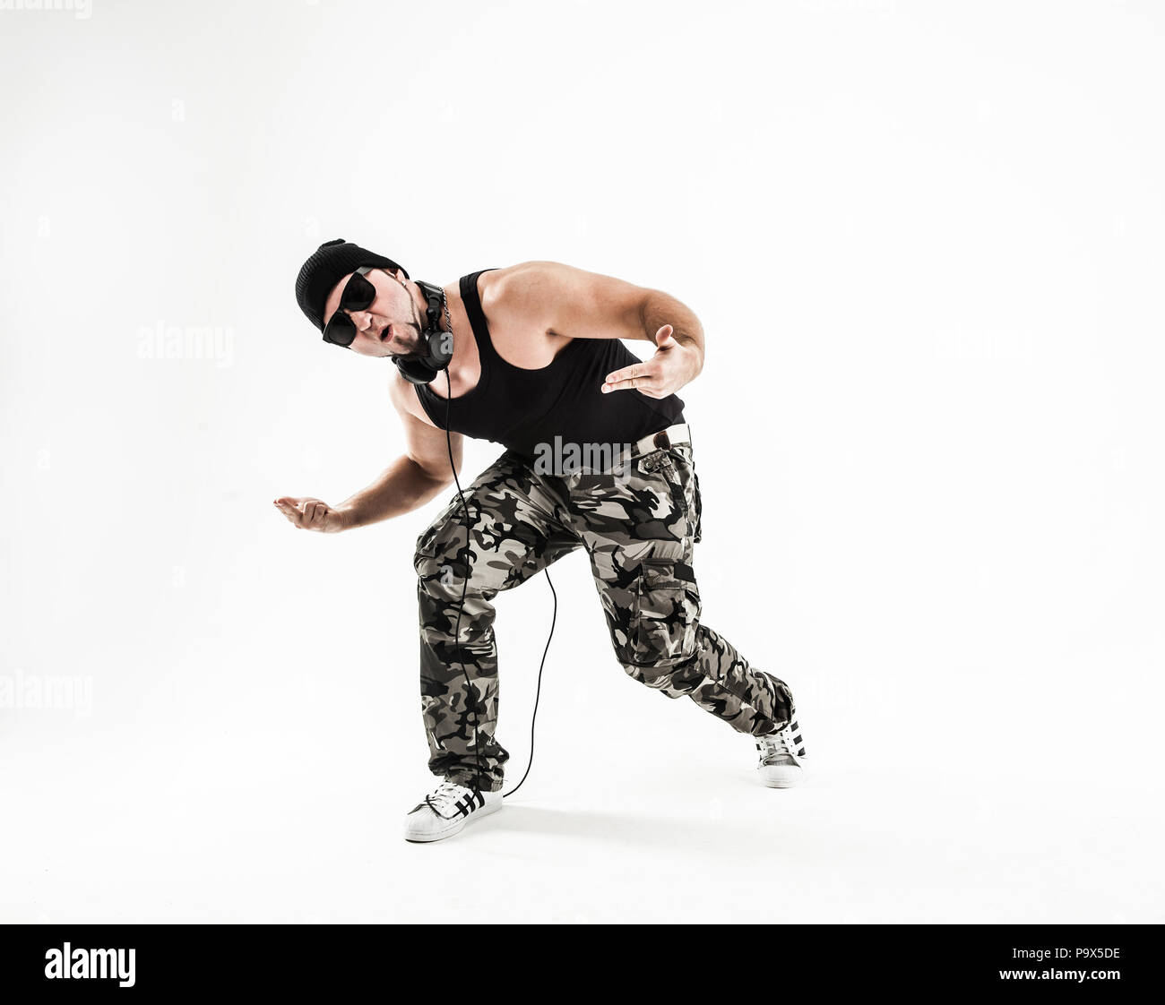 best rapper dancing break dance Stock Photo - Alamy