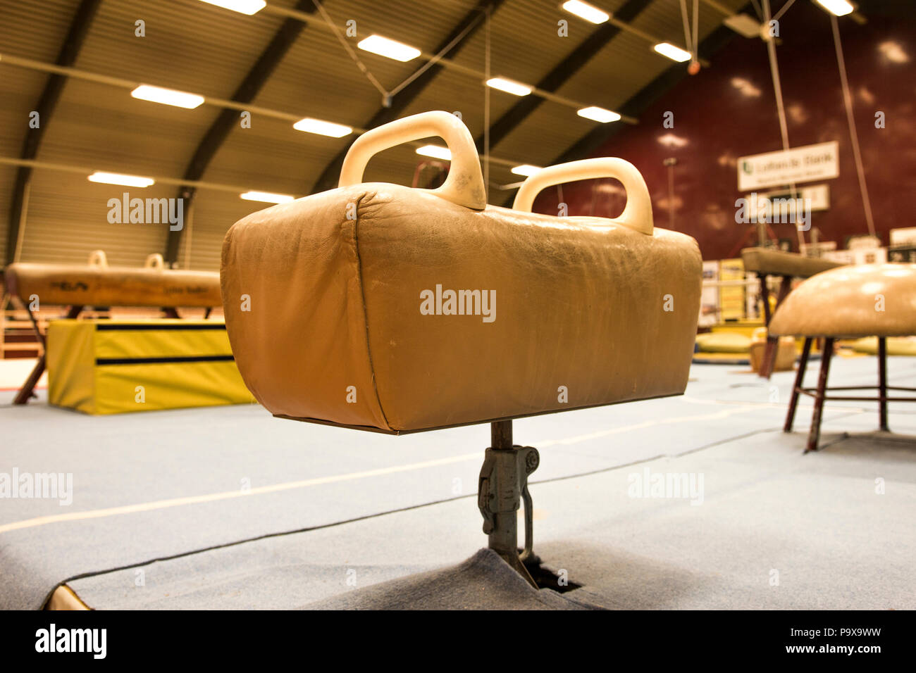 Gymnastic equipment in a gymnastic center Stock Photo - Alamy