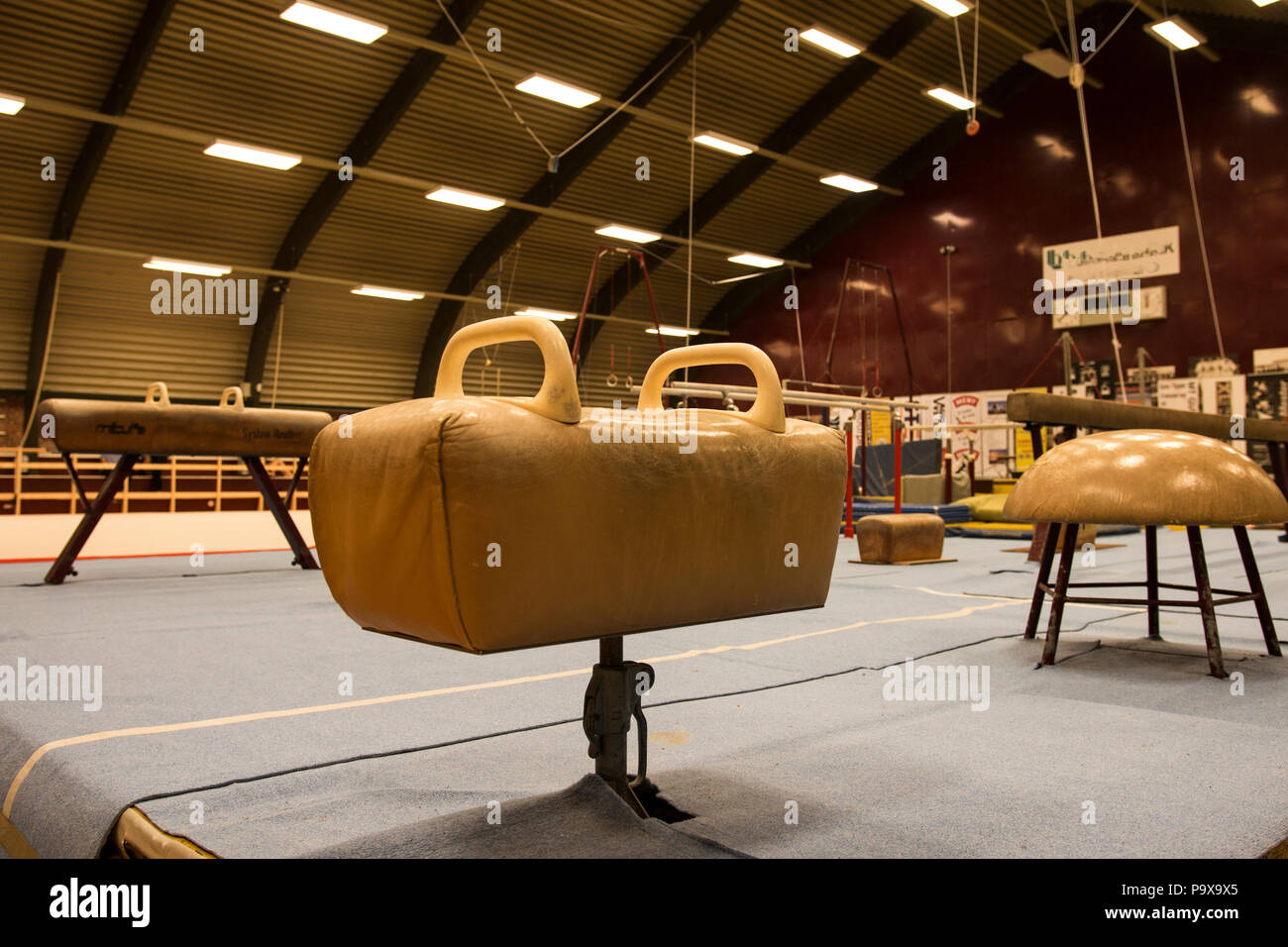 Gymnastic equipment in a gymnastic center Stock Photo - Alamy