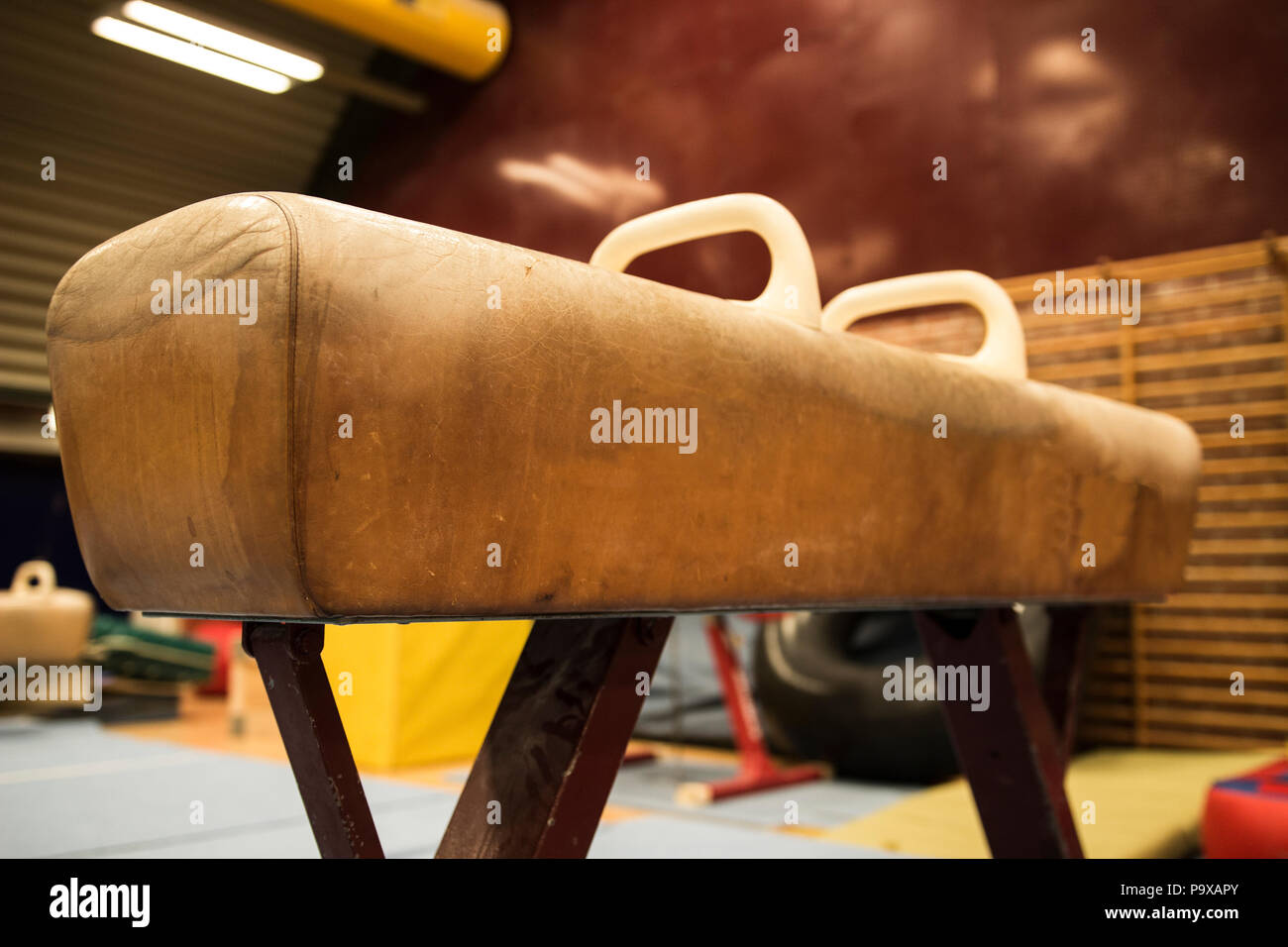 Gymnastic equipment in a gymnastic center Stock Photo - Alamy