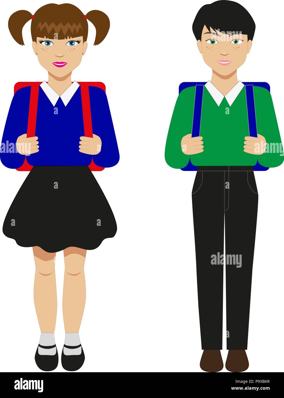 Schoolbag cartoon hi-res stock photography and images - Alamy