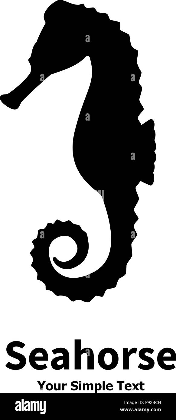 Simple Seahorse Silhouette