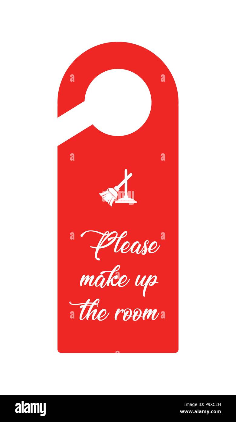 special hotel door knob design, vector, eps10, please make up the room ...