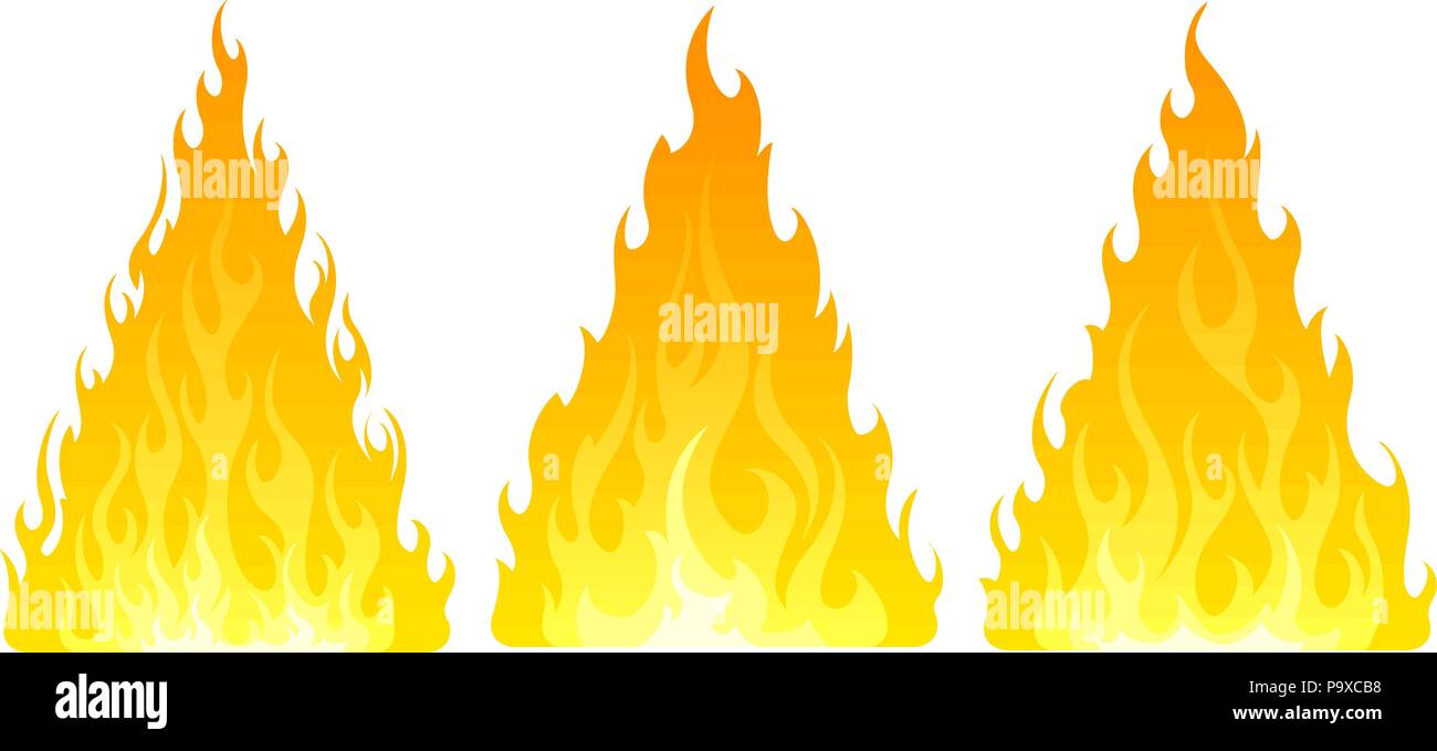Fire icon set. Design element Stock Vector Image & Art - Alamy