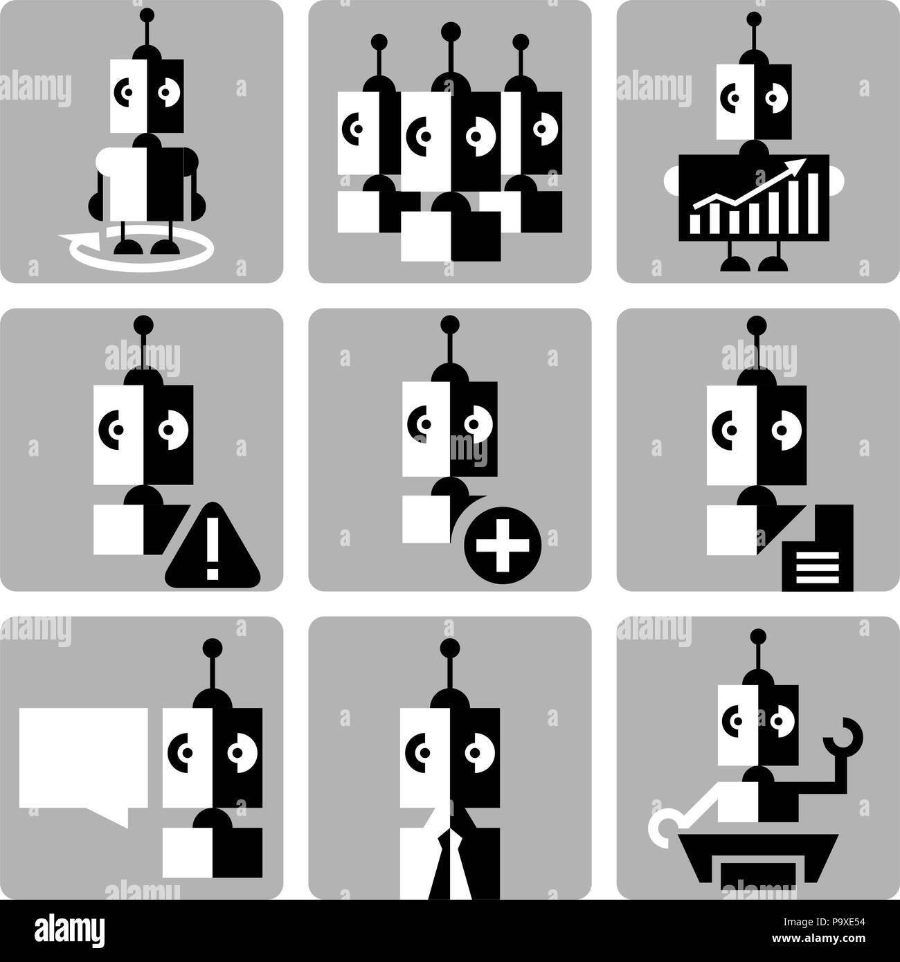 Social Robots Stock Vector Images - Alamy