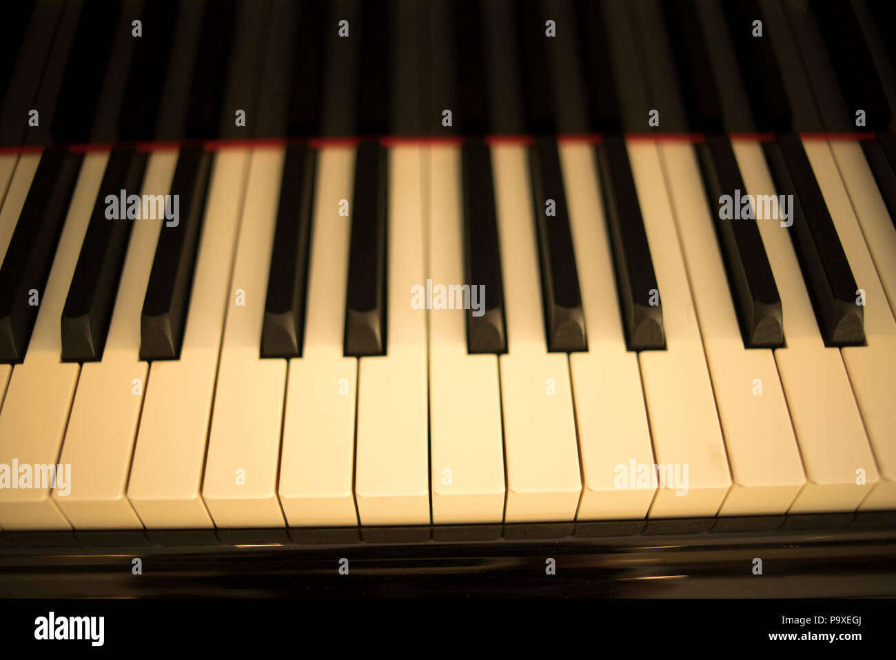 Concert hall grand piano keyboard keys ready for classical music ...