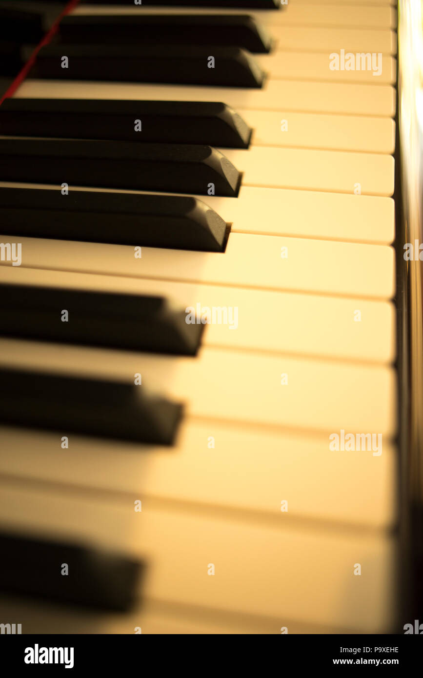 Concert hall grand piano keyboard keys ready for classical music ...