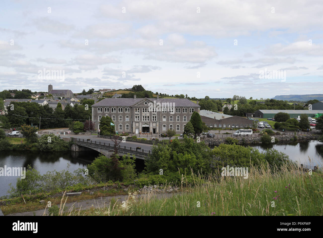 The Belleek Pottery factory in the town of Belleek Co Fermanagh which ...