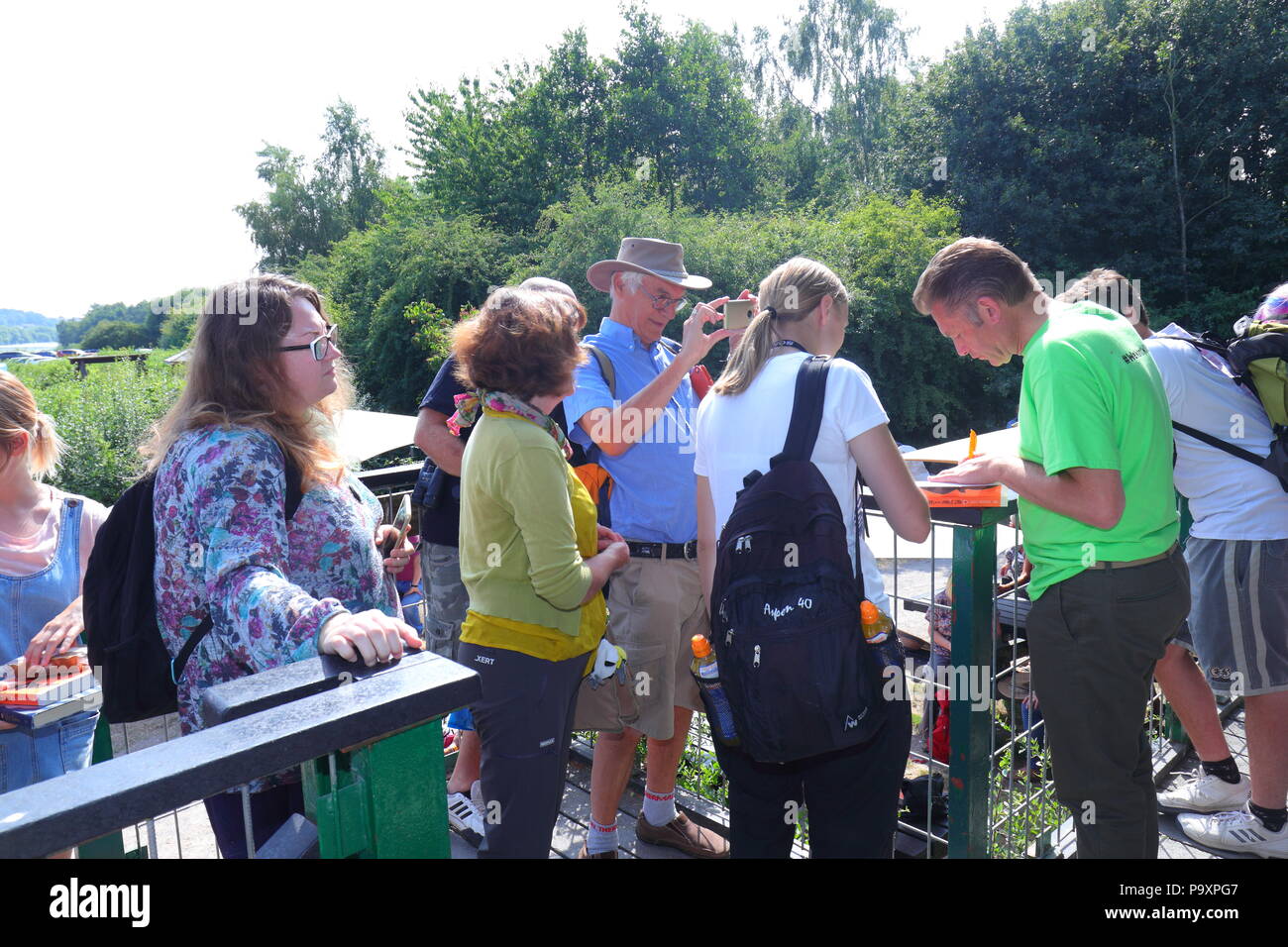 Chris Packham signing autographs during a visit to RSPB Fairburn Ings ...