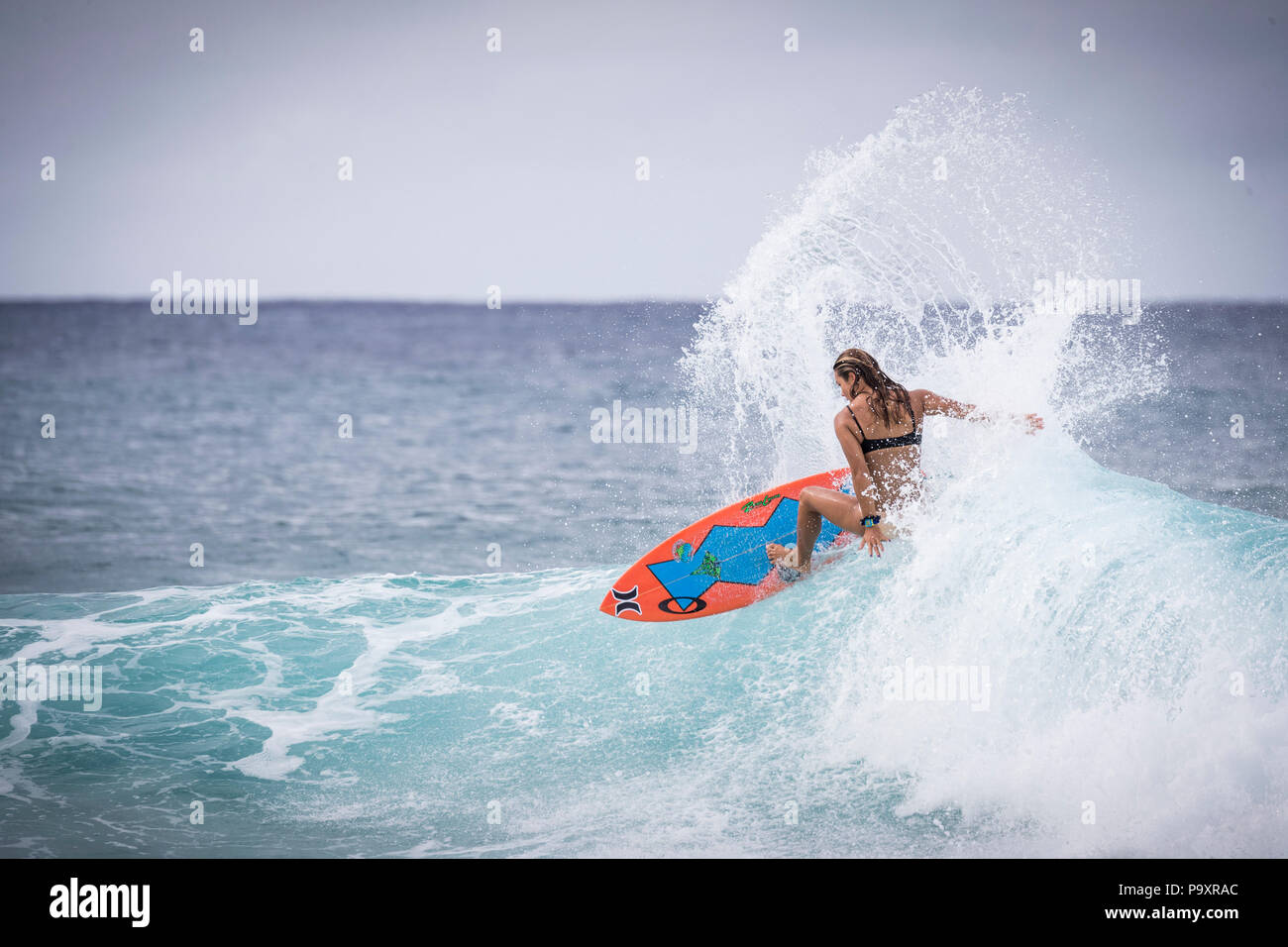 Rear view girl in bikini hi-res stock photography and images - Alamy