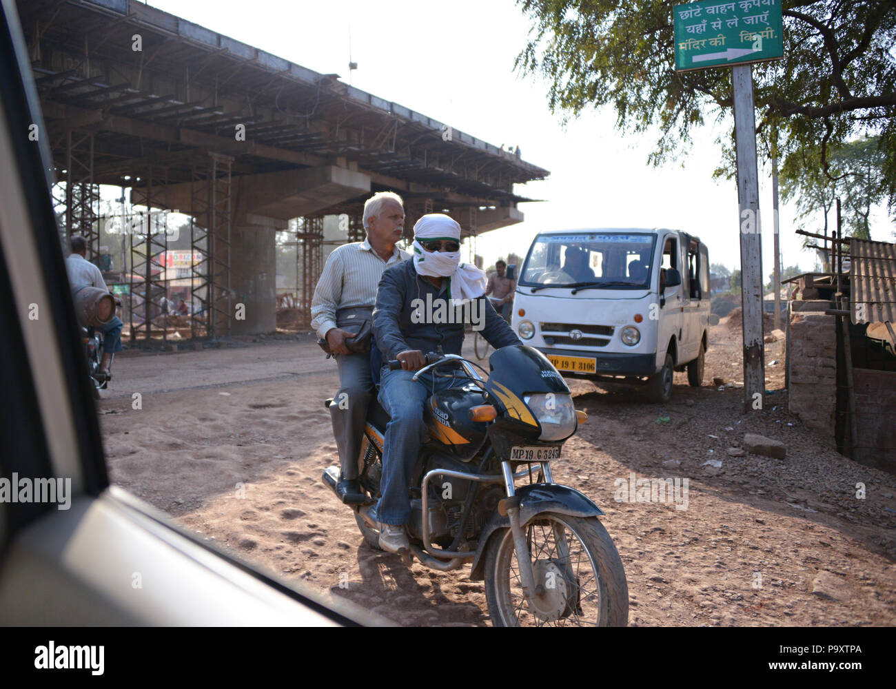 Lifestyle street scenes from a moving car, travelling from Jaipur to ...