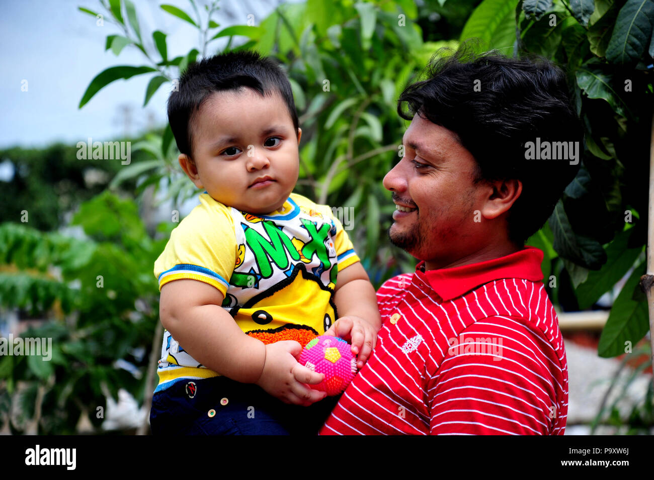 Father and child in Bangladesh Stock Photo - Alamy