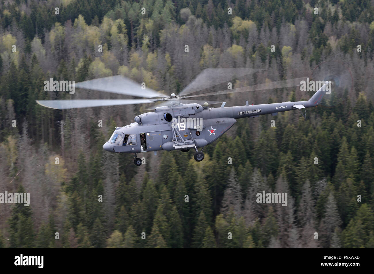 Russian Air Force's Mil Mi-8MTV-5 medium twin-turbine helicopter in ...