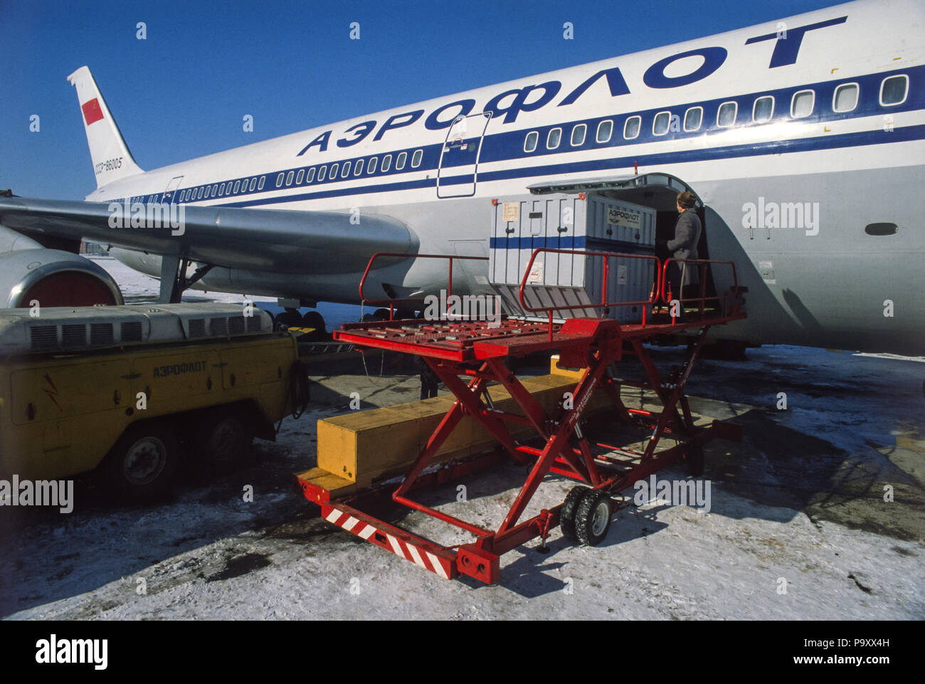 The Ilyushin Il-86 civil widebody airplane of Aeroflot Soviet Airlines ...