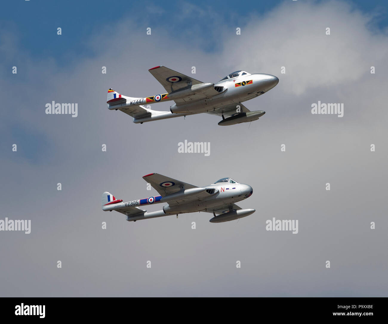 De Haviland Vampire jets at RAF RIAT, Fairfoed, UK 2018 Stock Photo - Alamy