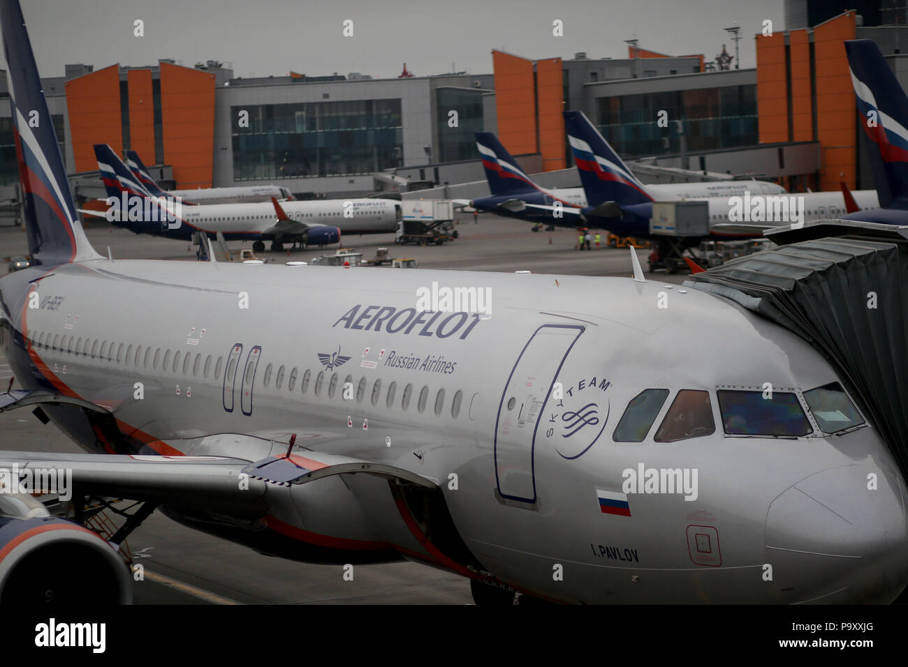 The Airbus A320 civil jet airplane of Aeroflot Russian Airlines at ...