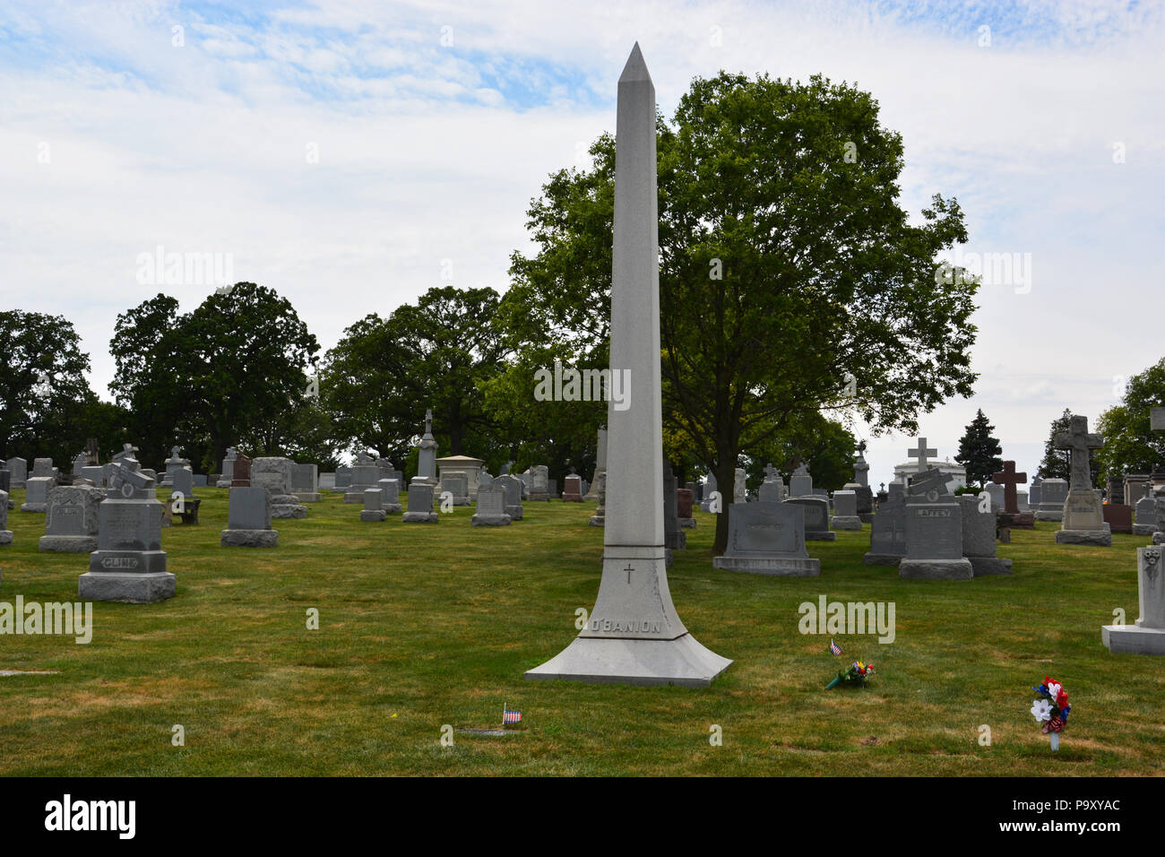 The O'Banion family marker at the Mount Carmel Cemetery in suburban ...