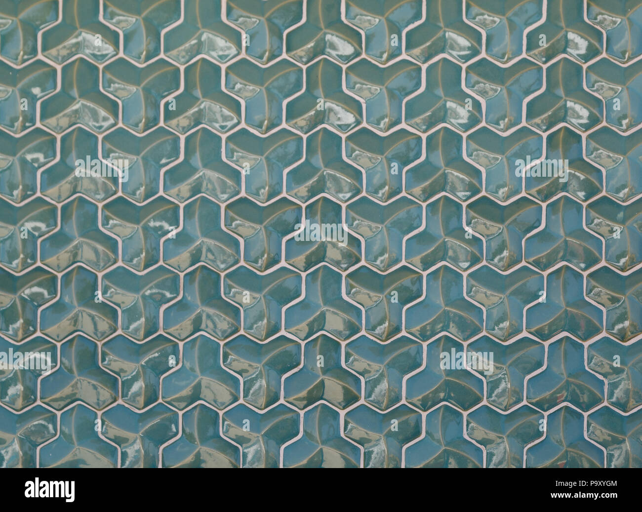 Convex green tiles of regular geometric shape with curved facets as ...