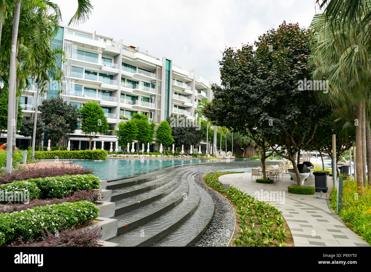 Residences and Infinity Pool at The W Hotel Stock Photo - Alamy