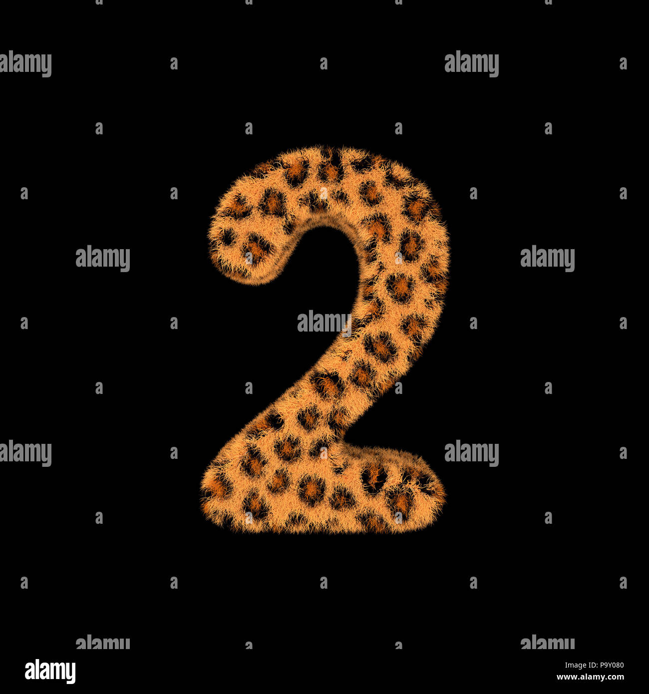 Illustration 3D Rendering Creative Illustration Leopard Print Furry ...
