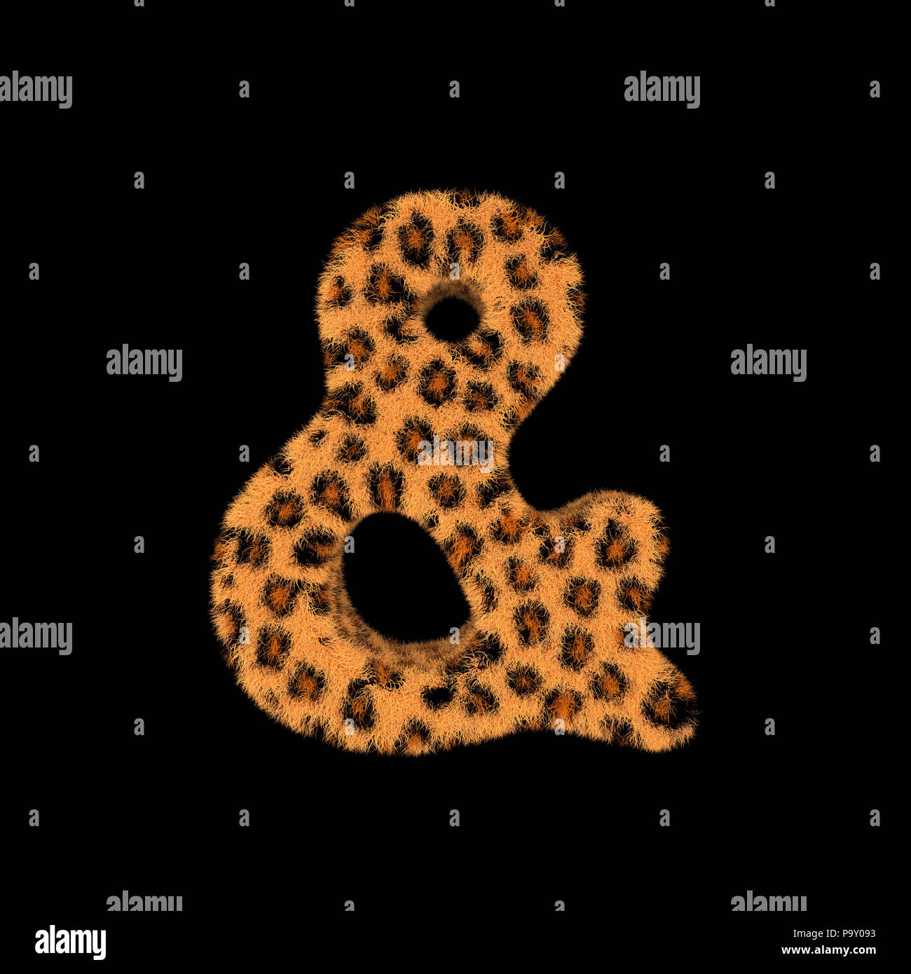 Illustration 3D Rendering Creative Illustration Leopard Print Furry ...
