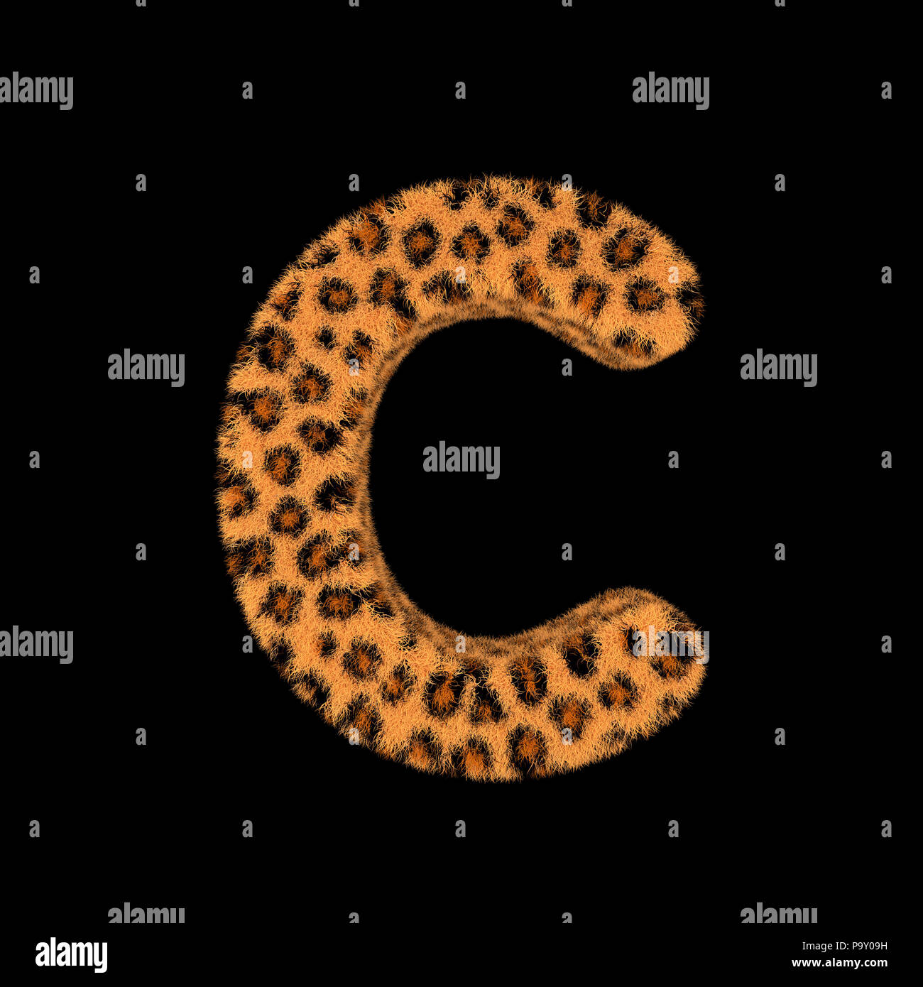 Illustration 3D Rendering Creative Illustration Leopard Print Furry ...