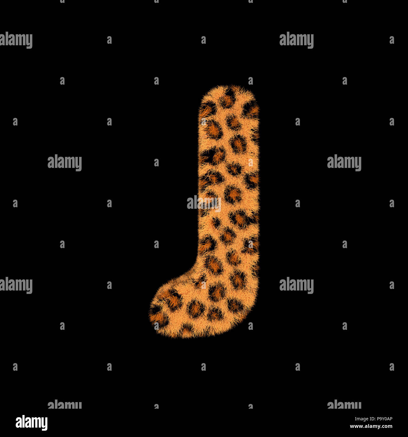 Illustration 3D Rendering Creative Illustration Leopard Print Furry ...
